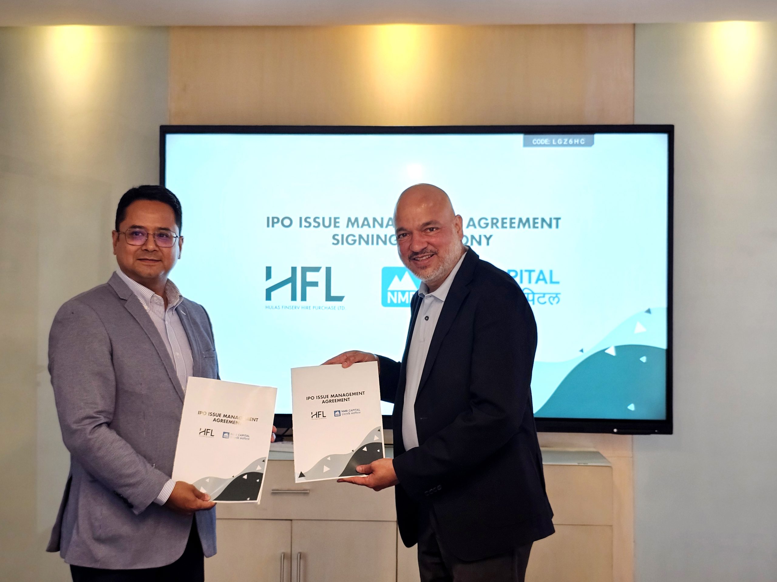 IPO AGREEMENT SIGNED BETWEEN HFL & NMB CAPITAL - Golchha Group