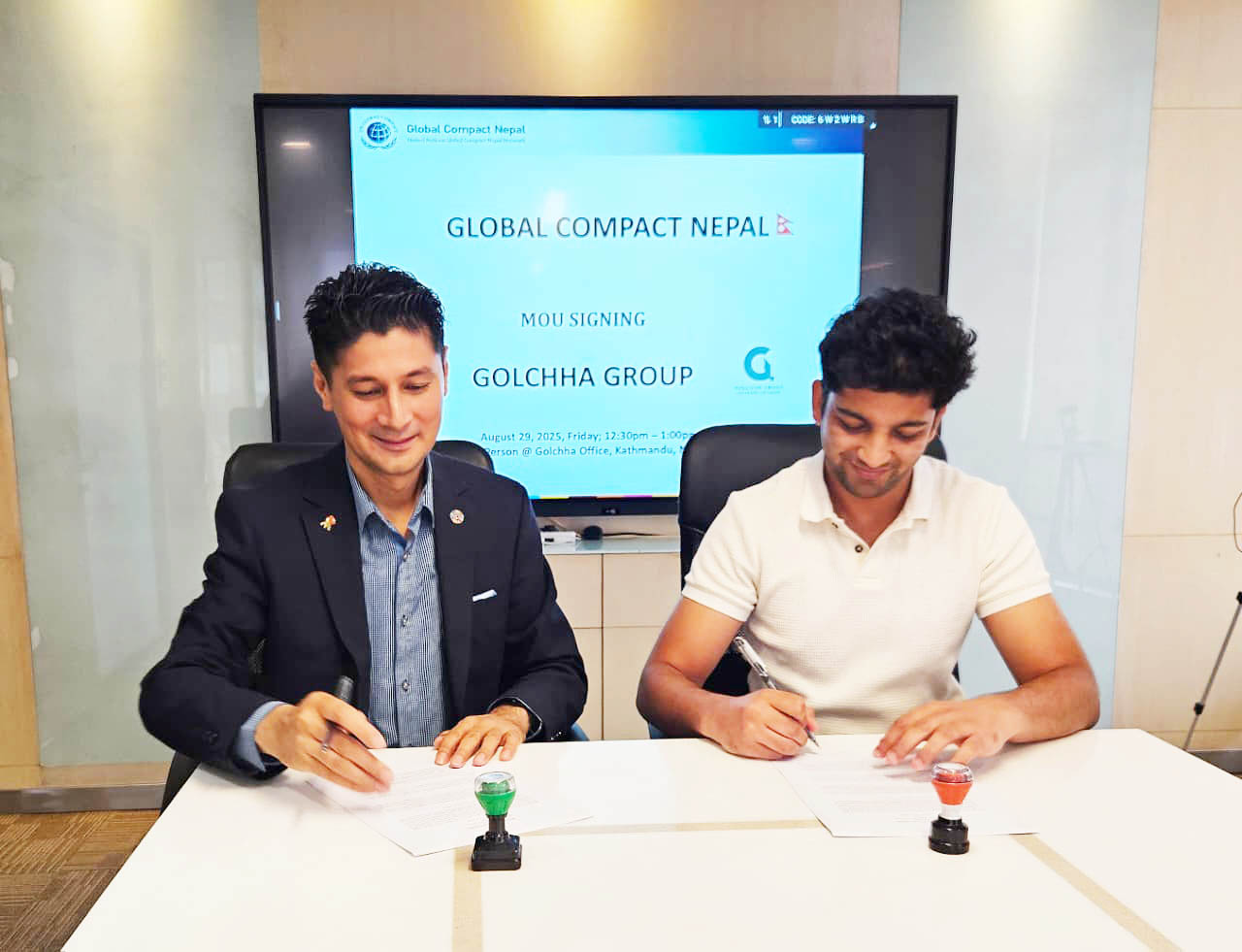GOLCHHA GROUP SIGNS MOU WITH UN GLOBAL COMPACT - Golchha Group
